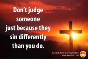 Don’t Judge Someone Just Because They Sin Differently Than You Do - MemLok Bible Memory System